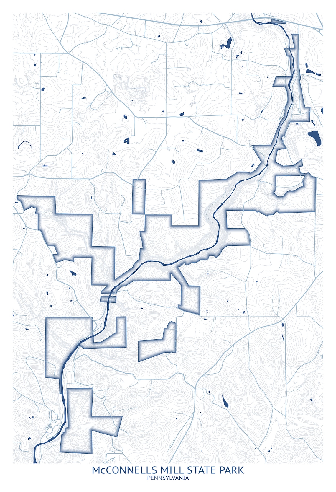 Mcconnells Mill State Park Map Pittsburgh Map Company - Etsy UK