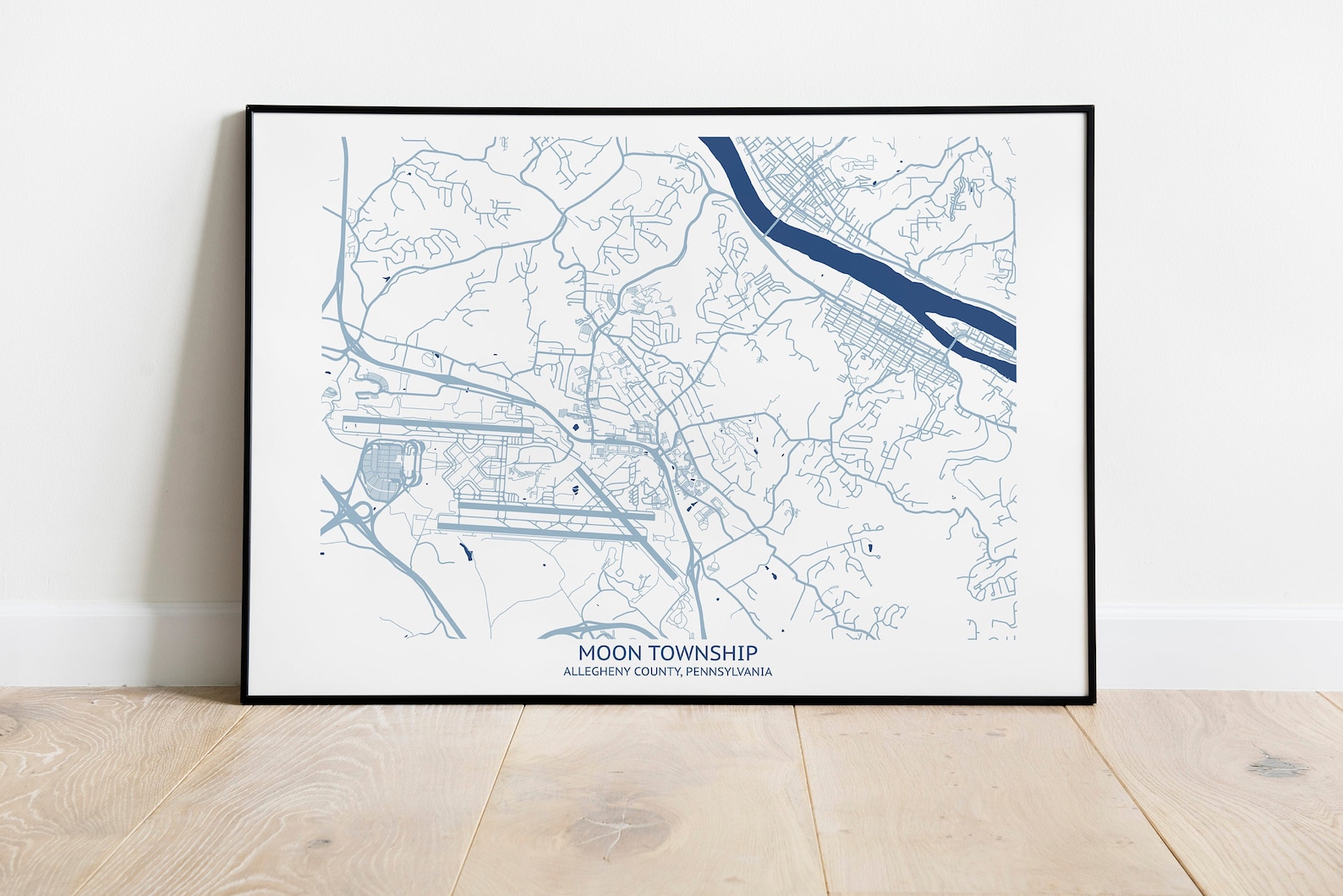Moon Township PA Map Pittsburgh Map Company - Etsy