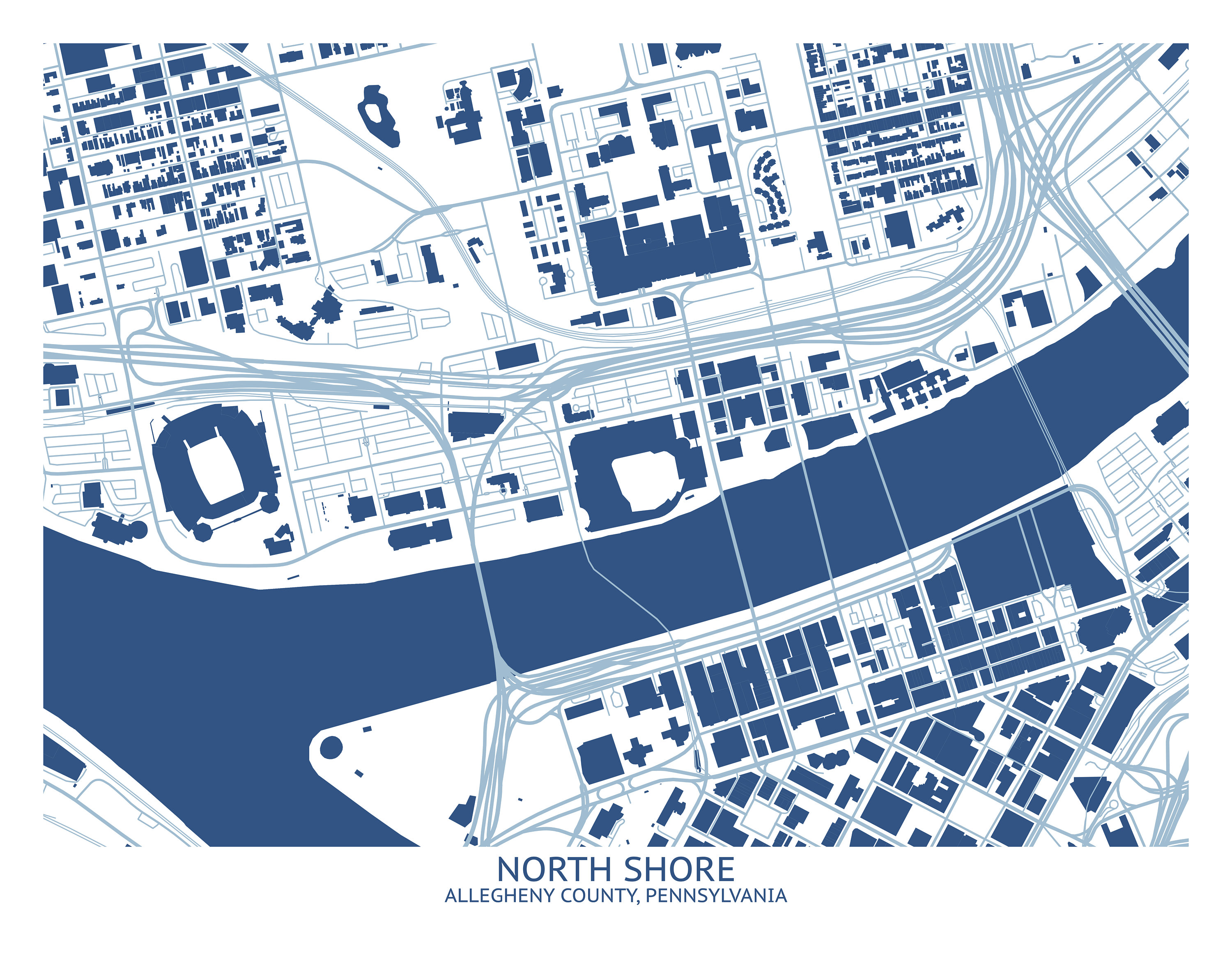 North Side Pittsburgh Street Map
