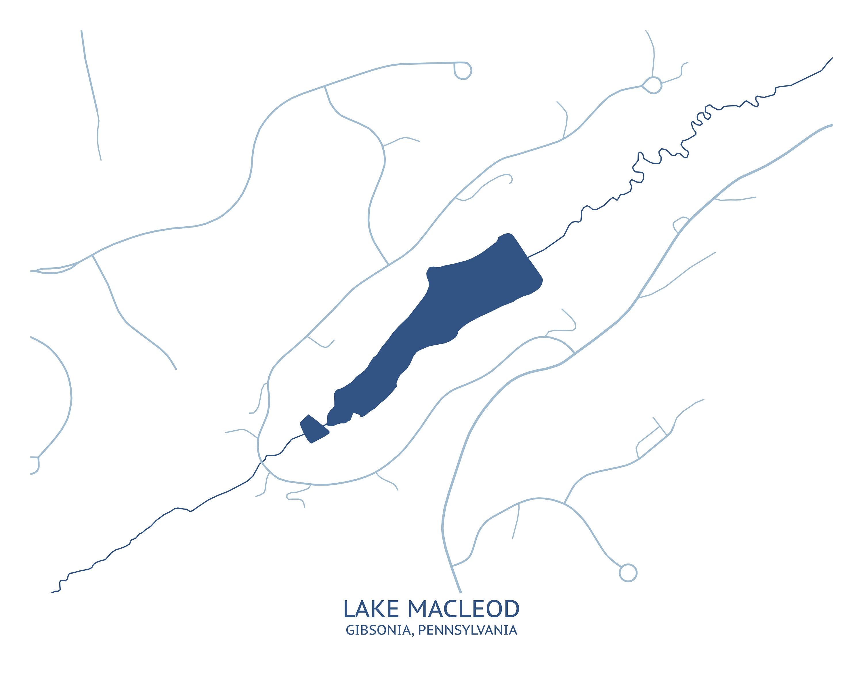 Lake Macleod Map Pittsburgh Map Company - Etsy