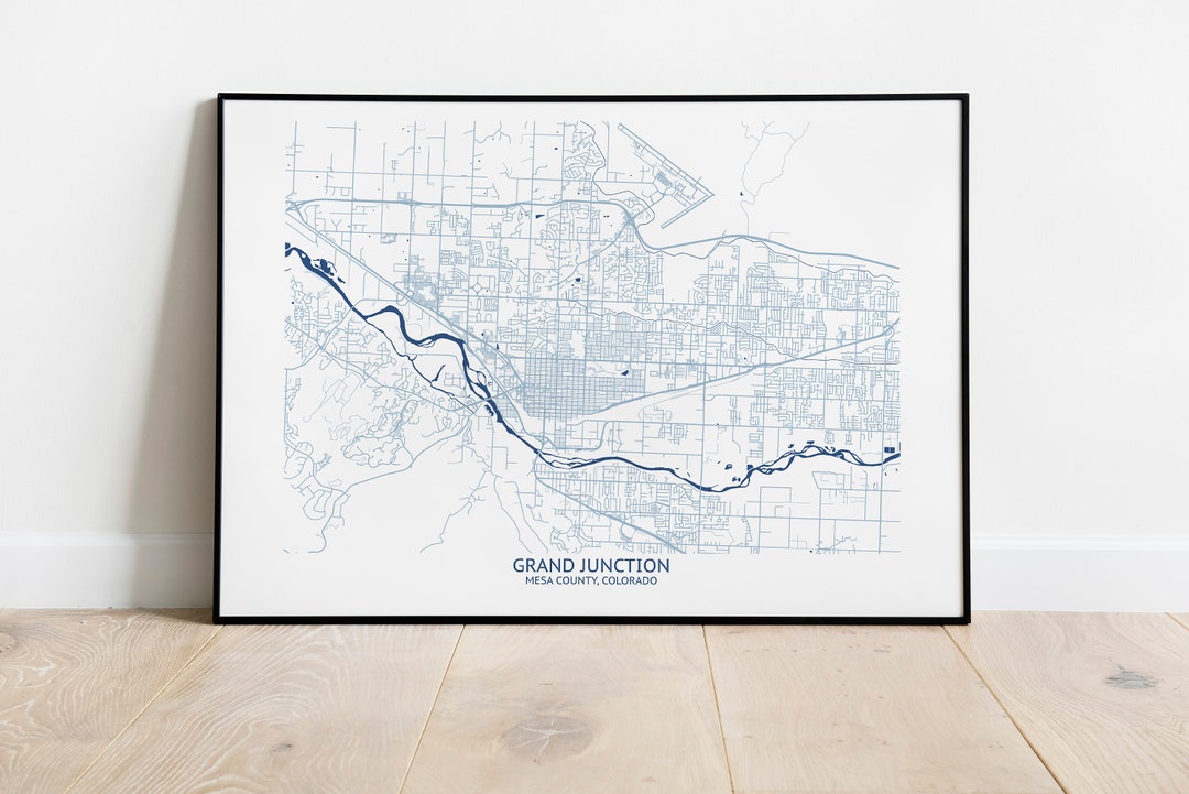 Grand Junction Colorado Map - Pittsburgh Map Company - Etsy
