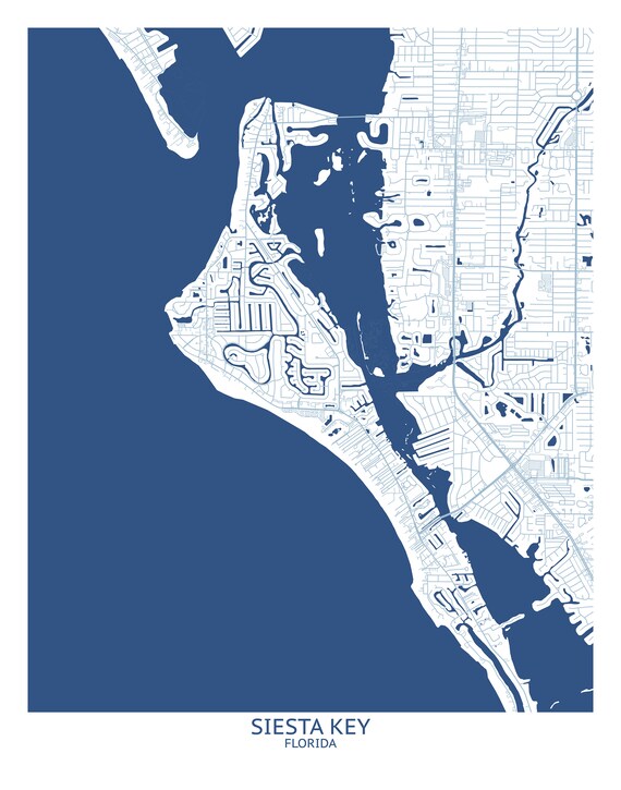Printable Street Map Siesta Key Florida Hurricane Milton Makes