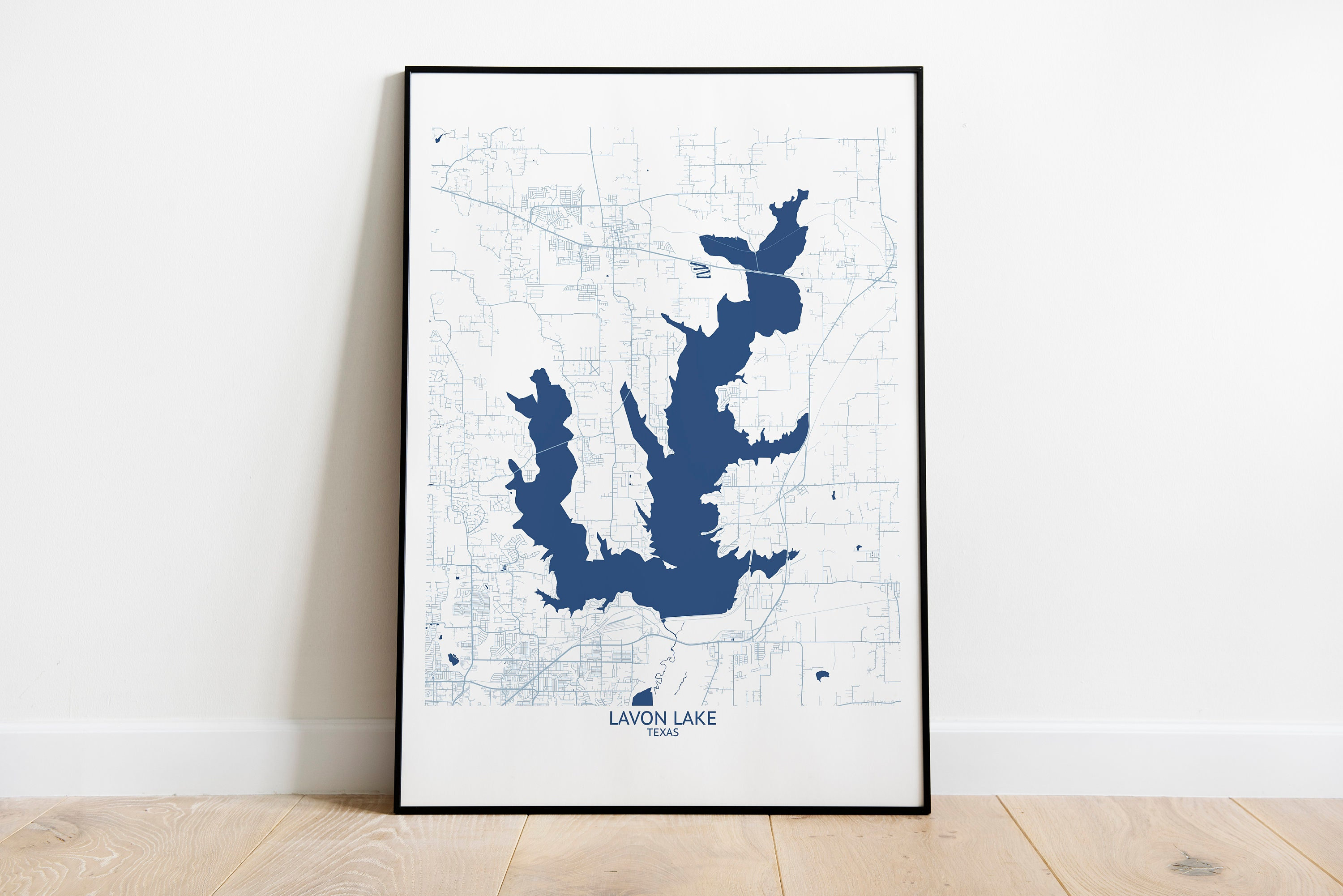 Lavon Lake Texas Map - Pittsburgh Map Company - Etsy