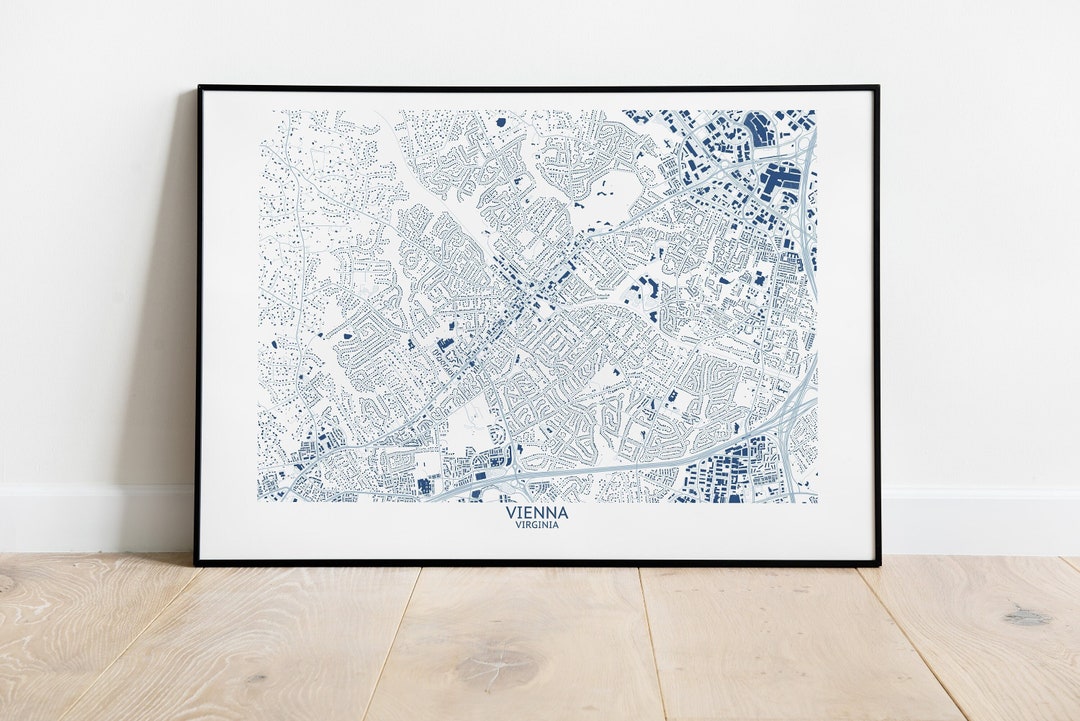 Vienna VA Map - Pittsburgh Map Company - Etsy