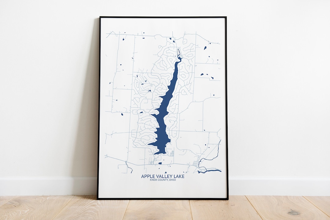 Apple Valley Lake Ohio Map - Pittsburgh Map Company - Etsy