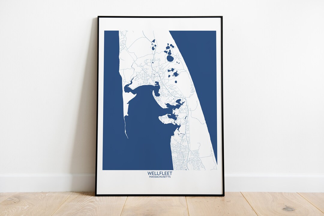 Wellfleet MA Map - Pittsburgh Map Company - Etsy