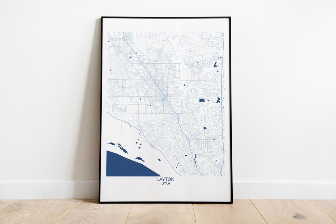 Layton Utah Map - Pittsburgh Map Company - Etsy