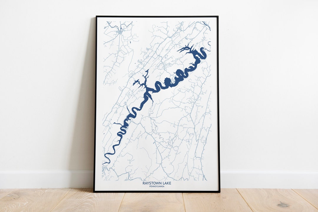 Raystown Lake Map - Pittsburgh Map Company - Etsy