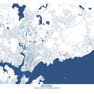 Beverly MA Map - Pittsburgh Map Company - Etsy