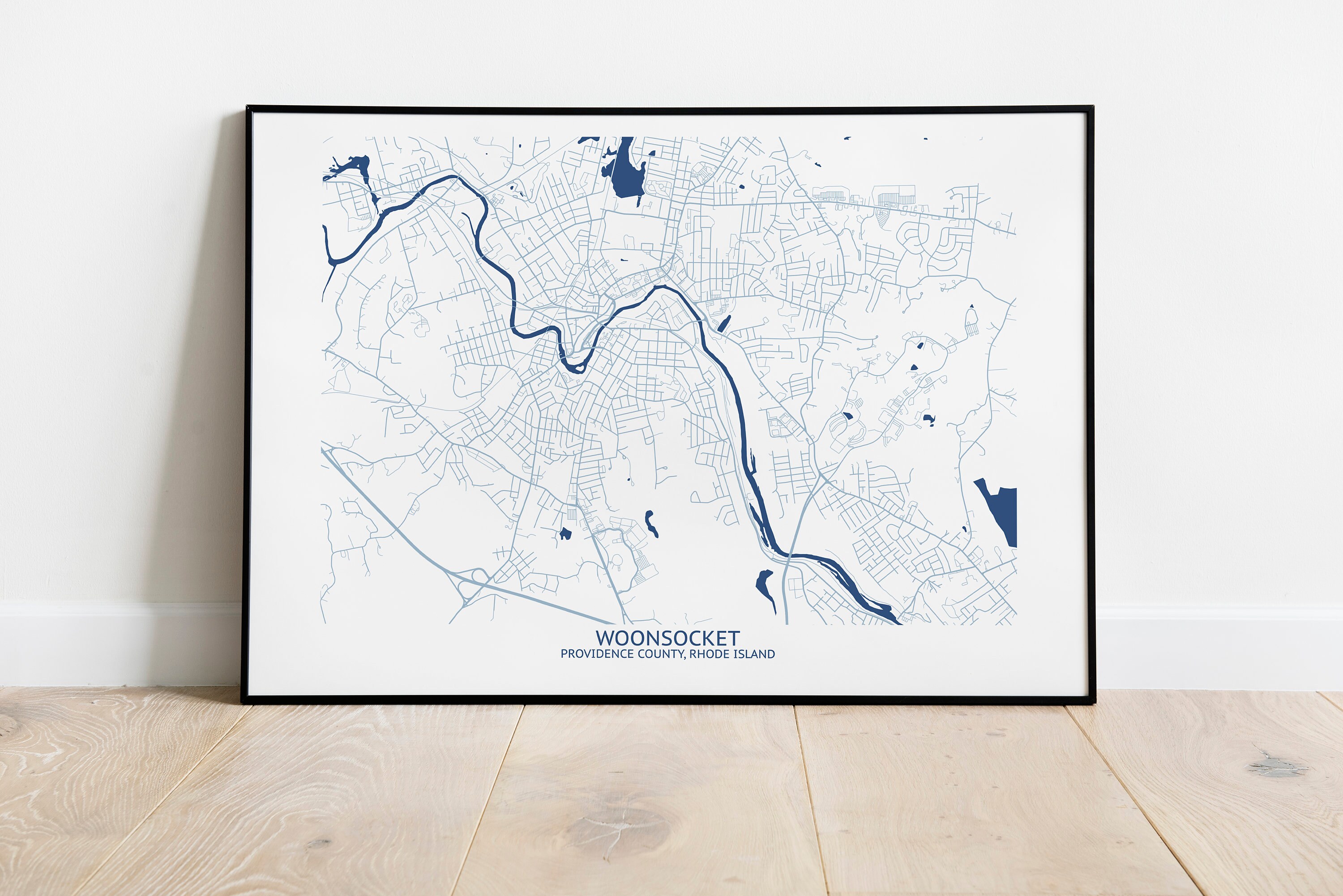 Woonsocket Rhode Island Map Pittsburgh Map Company - Etsy.de