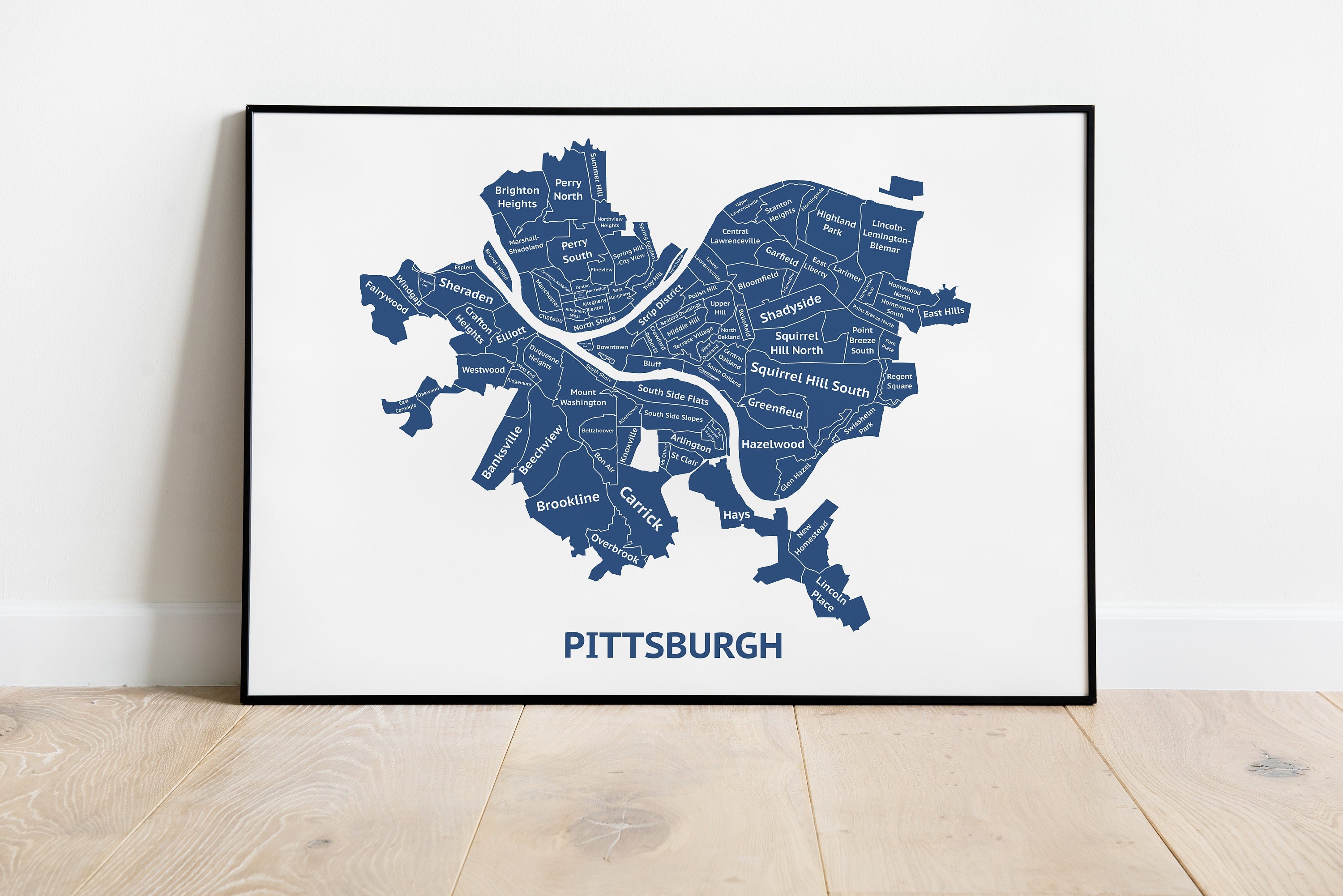 Mapa Imprimible De Los Barrios De Pittsburgh Mapa De Los Barrios De