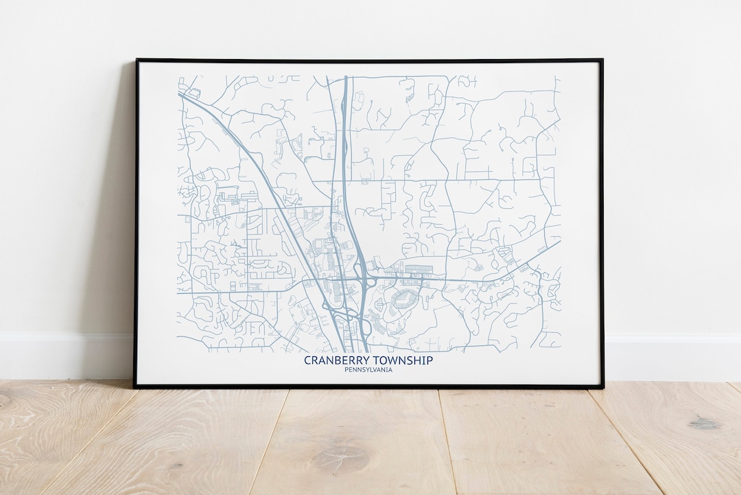Cranberry Township PA Map - Pittsburgh Map Company - Etsy