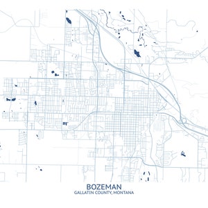 Bozeman Montana Map - Pittsburgh Map Company - Etsy