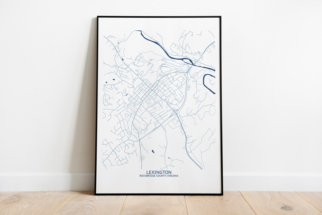 Lexington VA Map - Pittsburgh Map Company - Etsy
