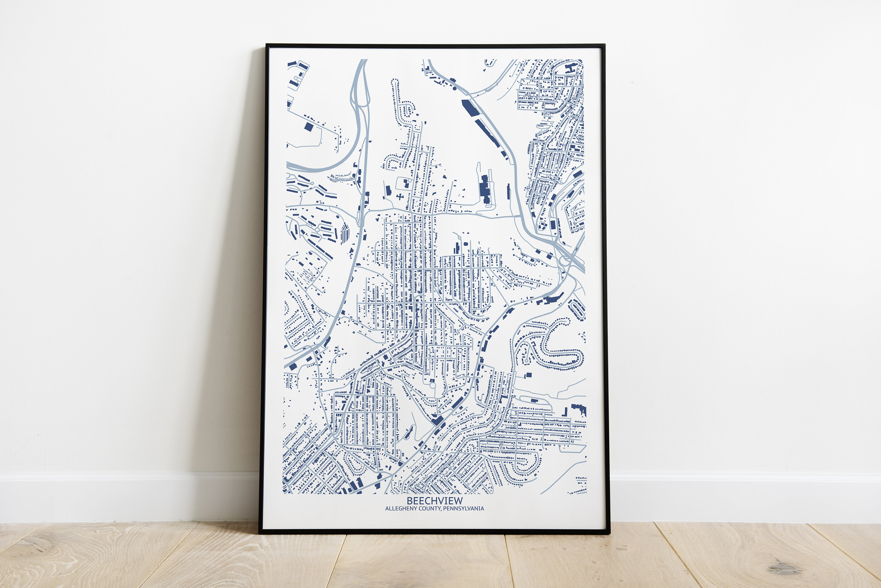 Beechview PA Map - Pittsburgh Map Company - Etsy