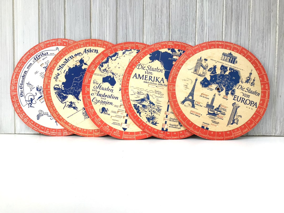 Vintage Turntable Knowledge Wheel History Wheel Cardboard 1955 - Etsy