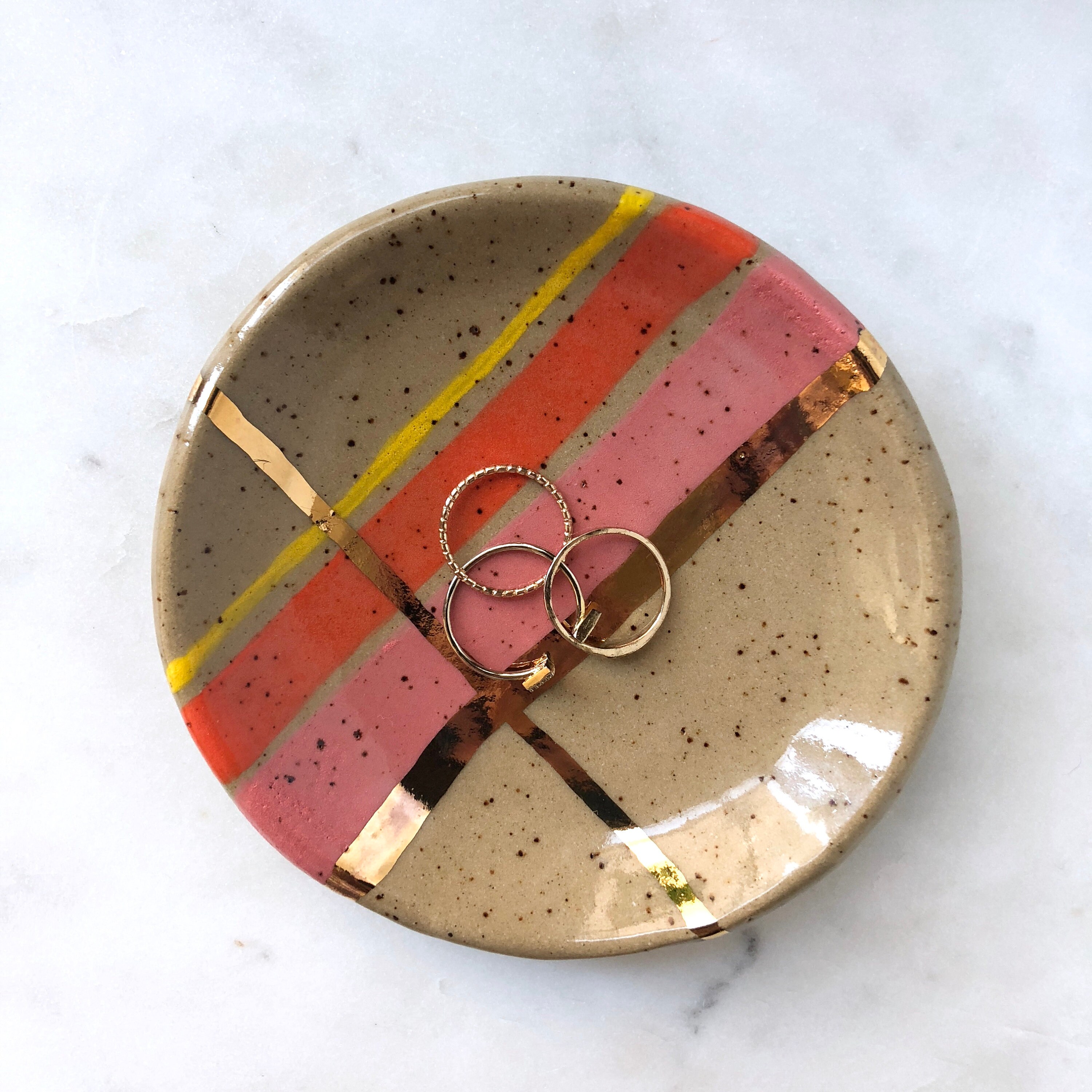 Sunset Ring Dish With Gold - Etsy