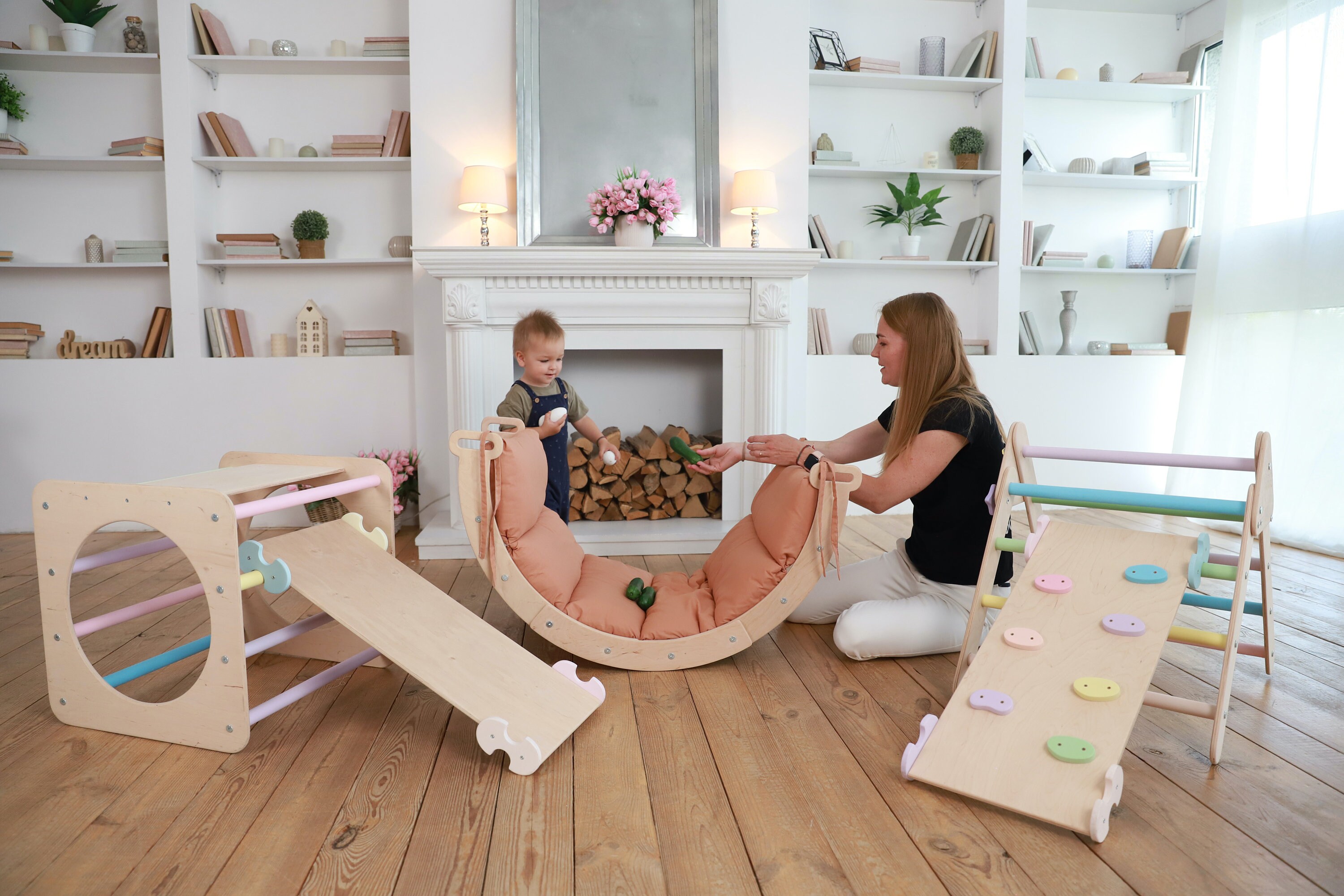 Montessori Climbing Arch With Ramp and Pillow Montessori - Etsy UK