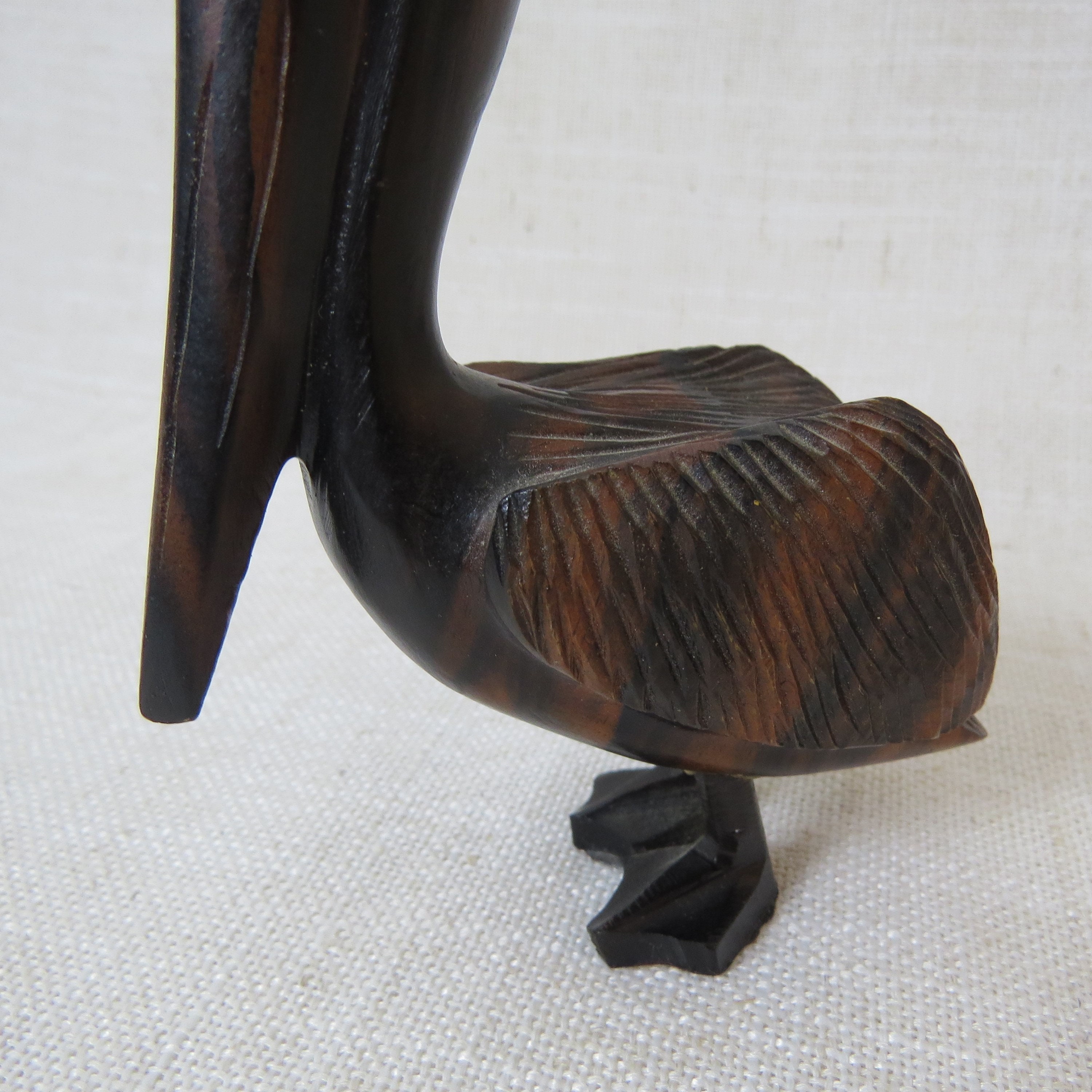Vintage Carved Wood Wooden Pelican Sea Bird Handmade Hand - Etsy