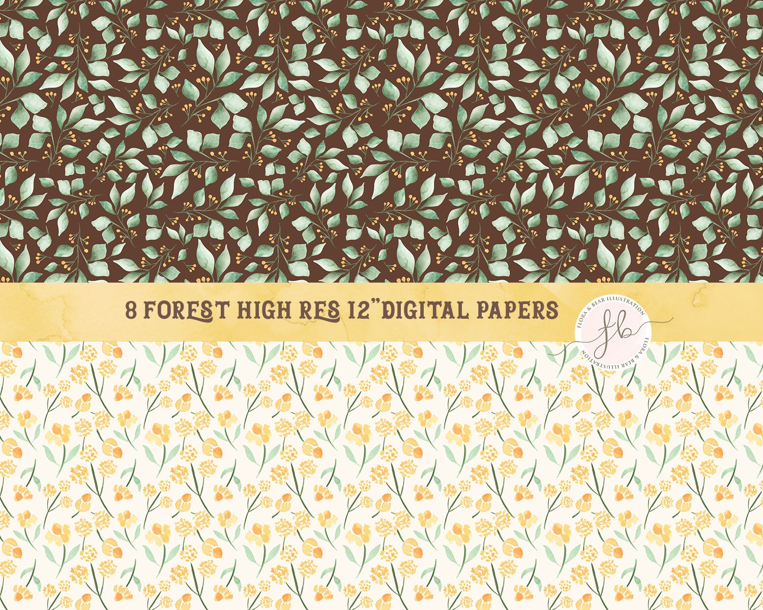 Digital Paper Downloadable Prints Digital Print Pattern Flower | Etsy