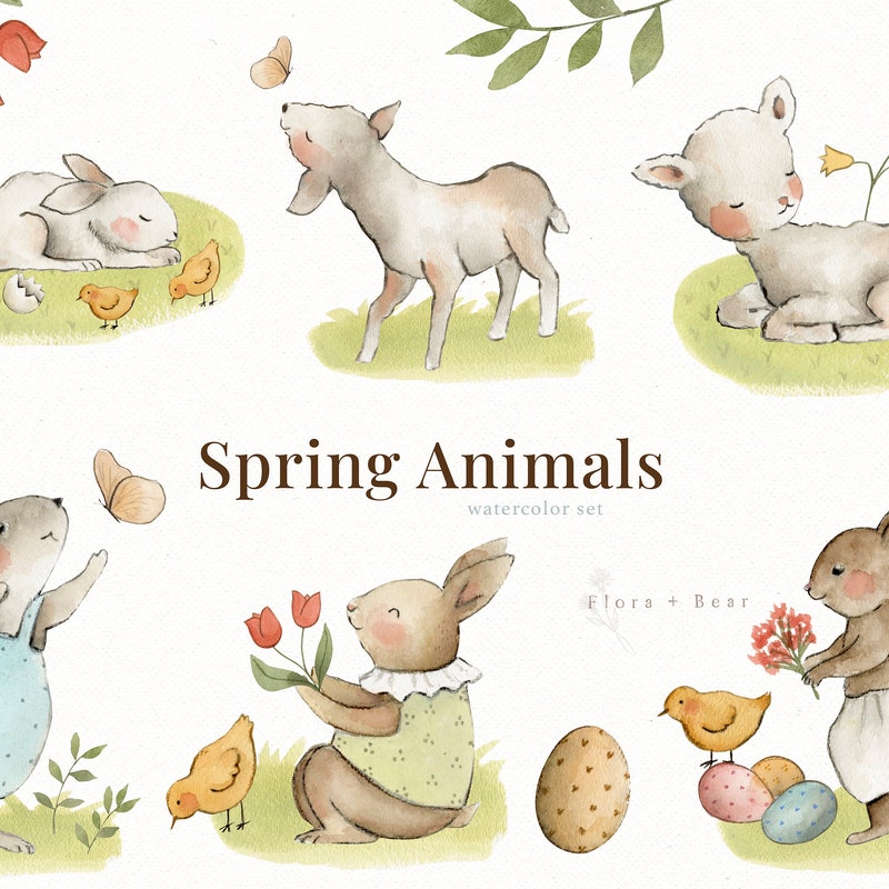 Spring Animals - Etsy