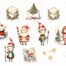 Santa's Letters Christmas Watercolor Clipart - Etsy