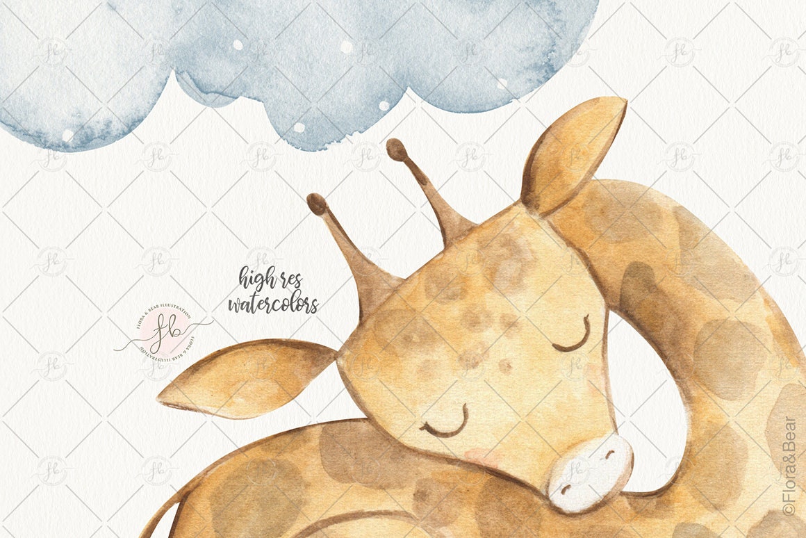 Baby Animals Watercolor Clipart Digital Download Nursery Art Woodland ...