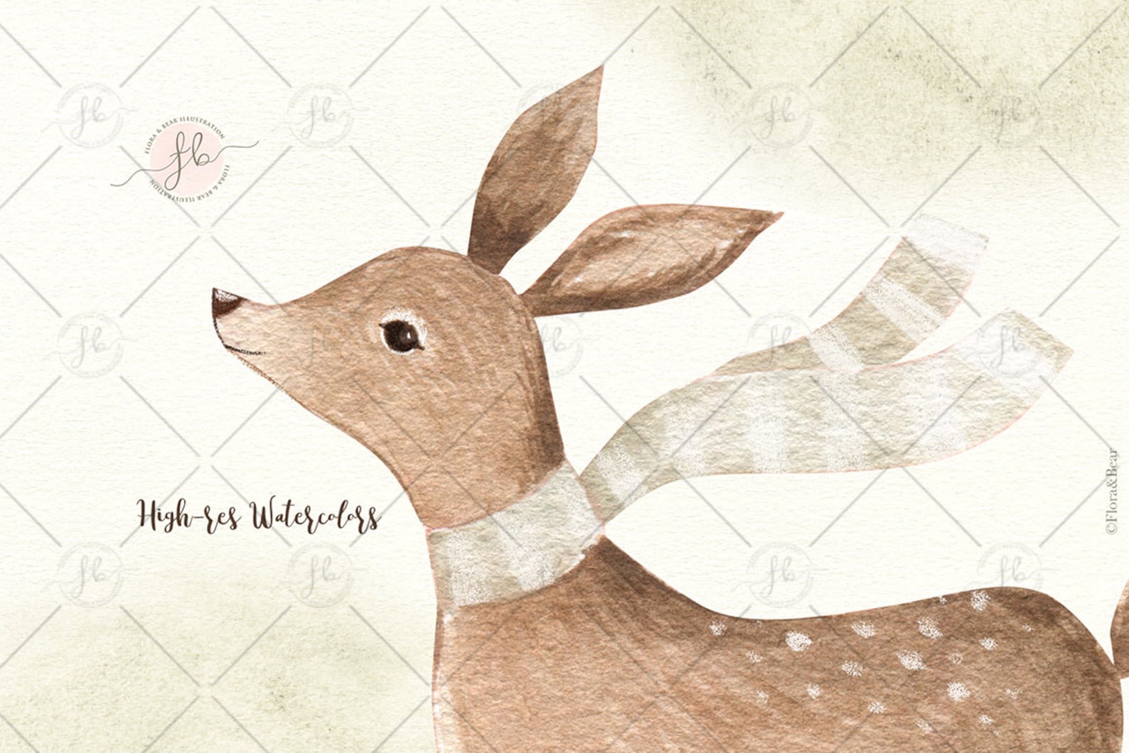 Winter Woodland Watercolor Clipart Christmas Holidays Digital - Etsy