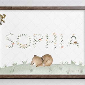 The Woodland Alphabet Watercolor Set - Etsy