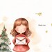 Santa's Letters Christmas Watercolor Clipart - Etsy
