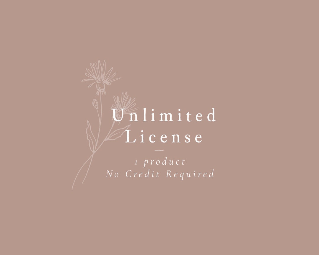 Commercial License - Unlimited Use for 1 Set - Etsy