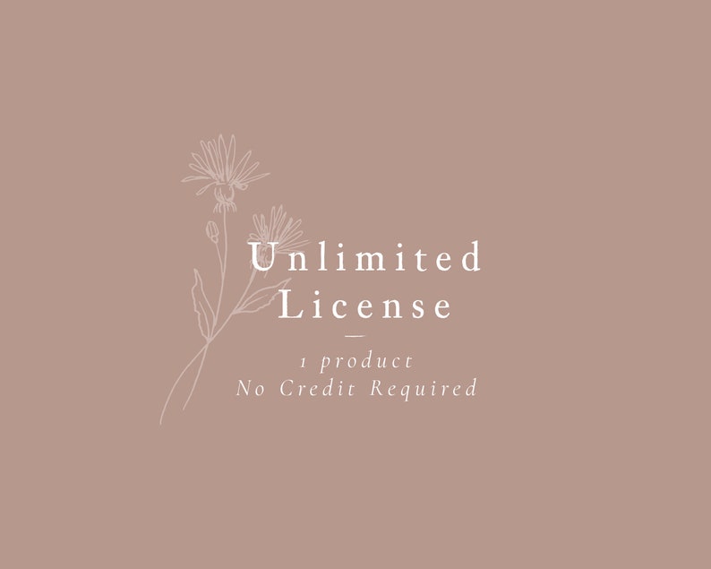Commercial License Unlimited Use for 1 Set - Etsy