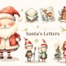 Santa's Letters Christmas Watercolor Clipart - Etsy