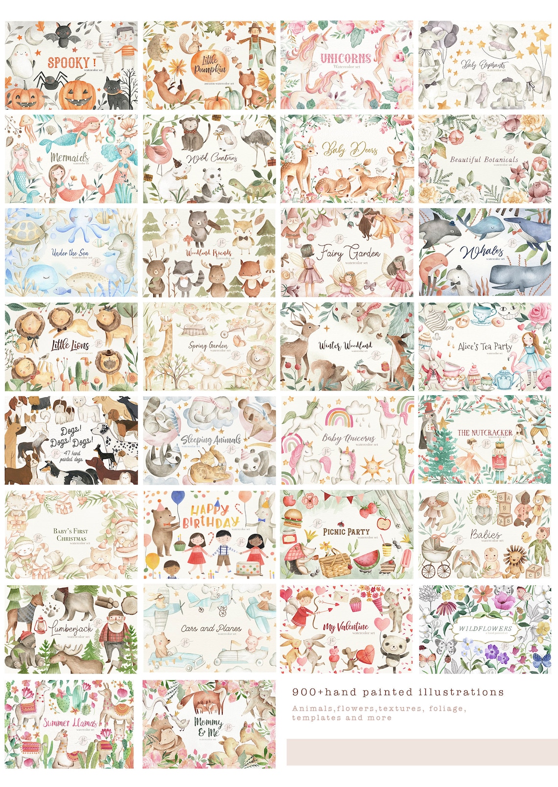 Watercolor Bundle 95% OFF Digital Download Clipart - Etsy