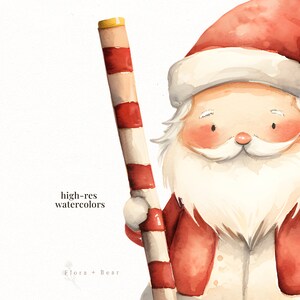 Santa's Letters Christmas Watercolor Clipart - Etsy