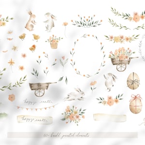 Easter Spring Watercolor Clipart Digital Download - Etsy