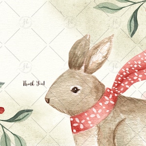 Winter Woodland Watercolor Clipart Christmas Holidays Digital Download ...