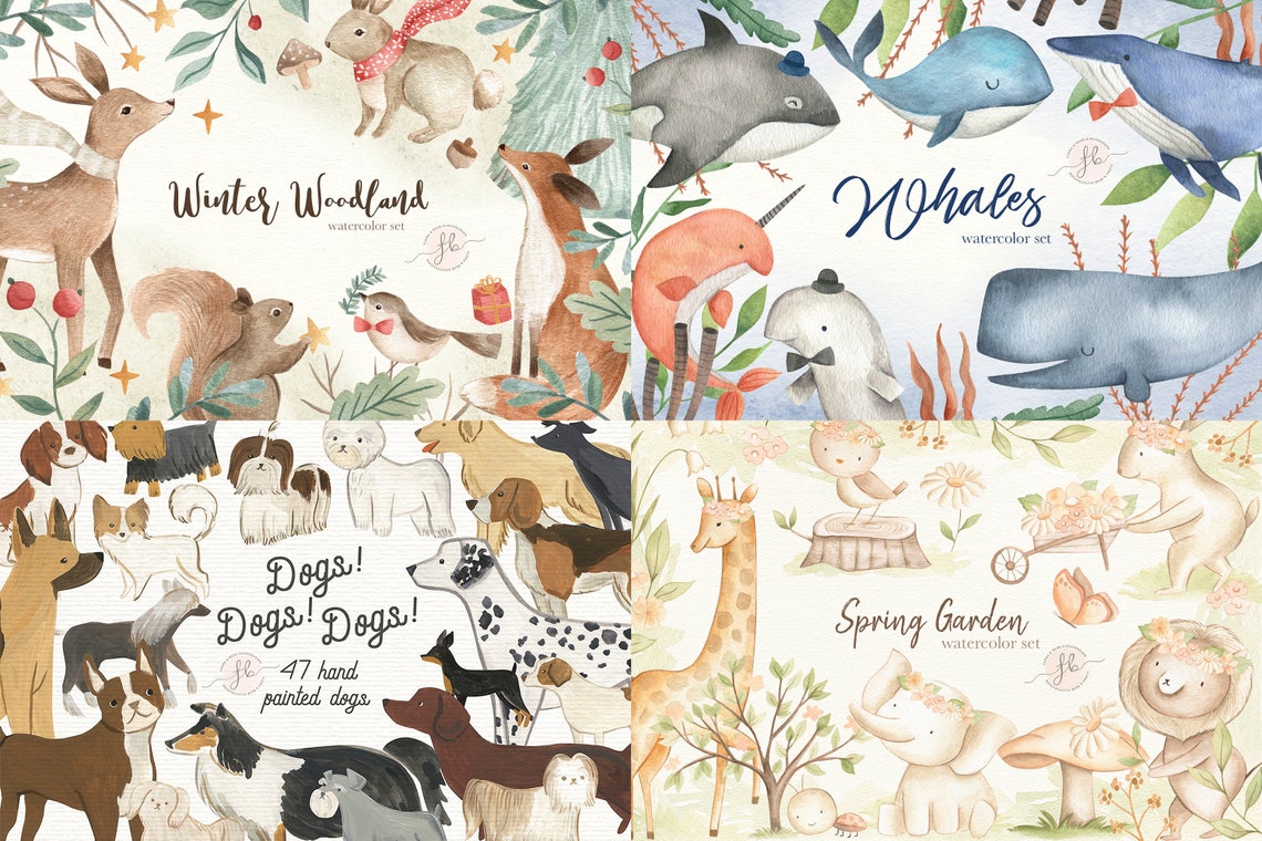 Watercolor Bundle 95% OFF Digital Download Clipart - Etsy