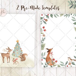 Winter Woodland Watercolor Clipart Christmas Holidays Digital Download ...