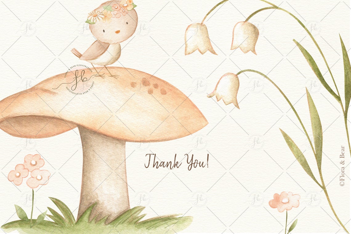 Spring Baby Animals Watercolor Clipart Woodland Forest - Etsy
