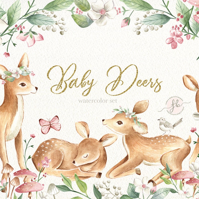 Baby Deer Art - Etsy
