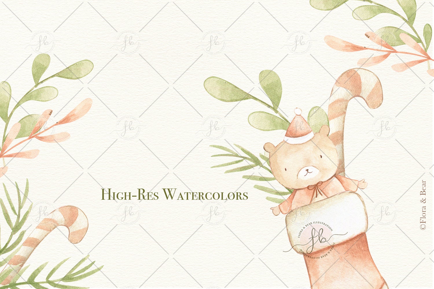 Watercolor Clipart Baby First Christmas Santa Claus Snowman - Etsy