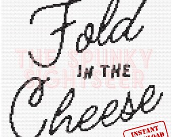 Fold in the Cheese Cross Stitch Pattern - Etsy