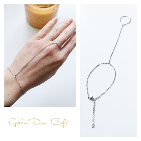 Fine Stainless Steel Hand Chain Etsy