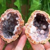 2.9 Oz. Geode Cut in Half. Geode Pair. Polished Geode With Quartz ...
