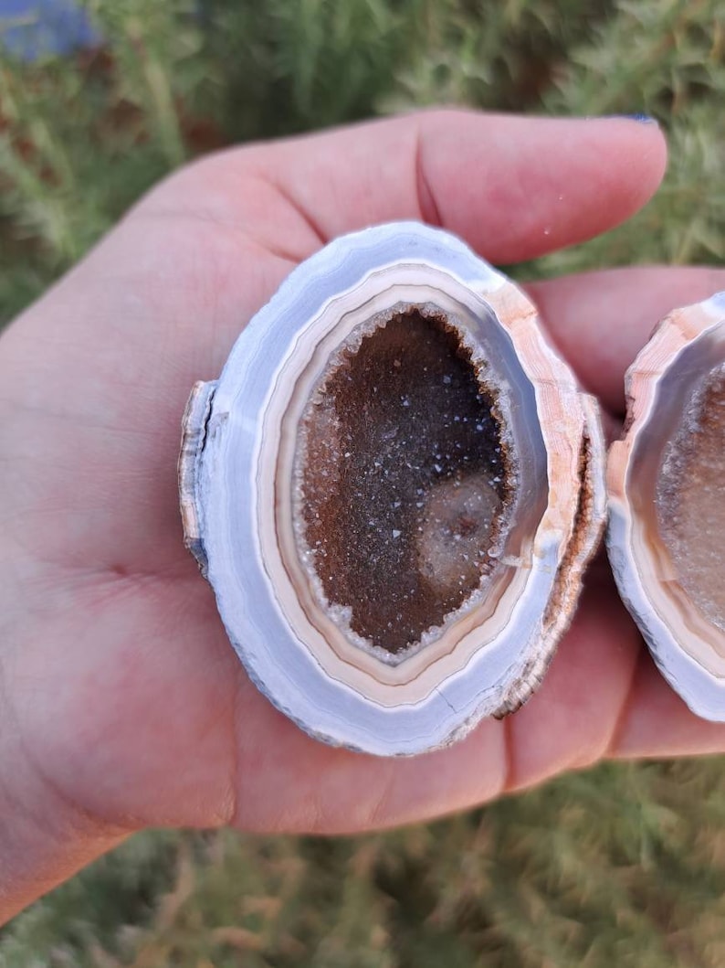 2.9 Oz. Geode Cut in Half. Geode Pair. Polished Geode With - Etsy