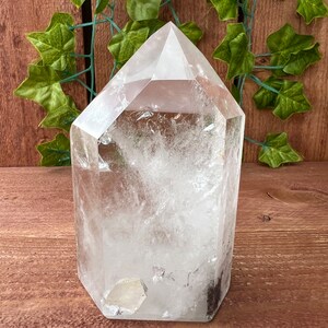 1.29 Lb Polished Quartz Crystal Point With 5 Sided Goddess Face and ...