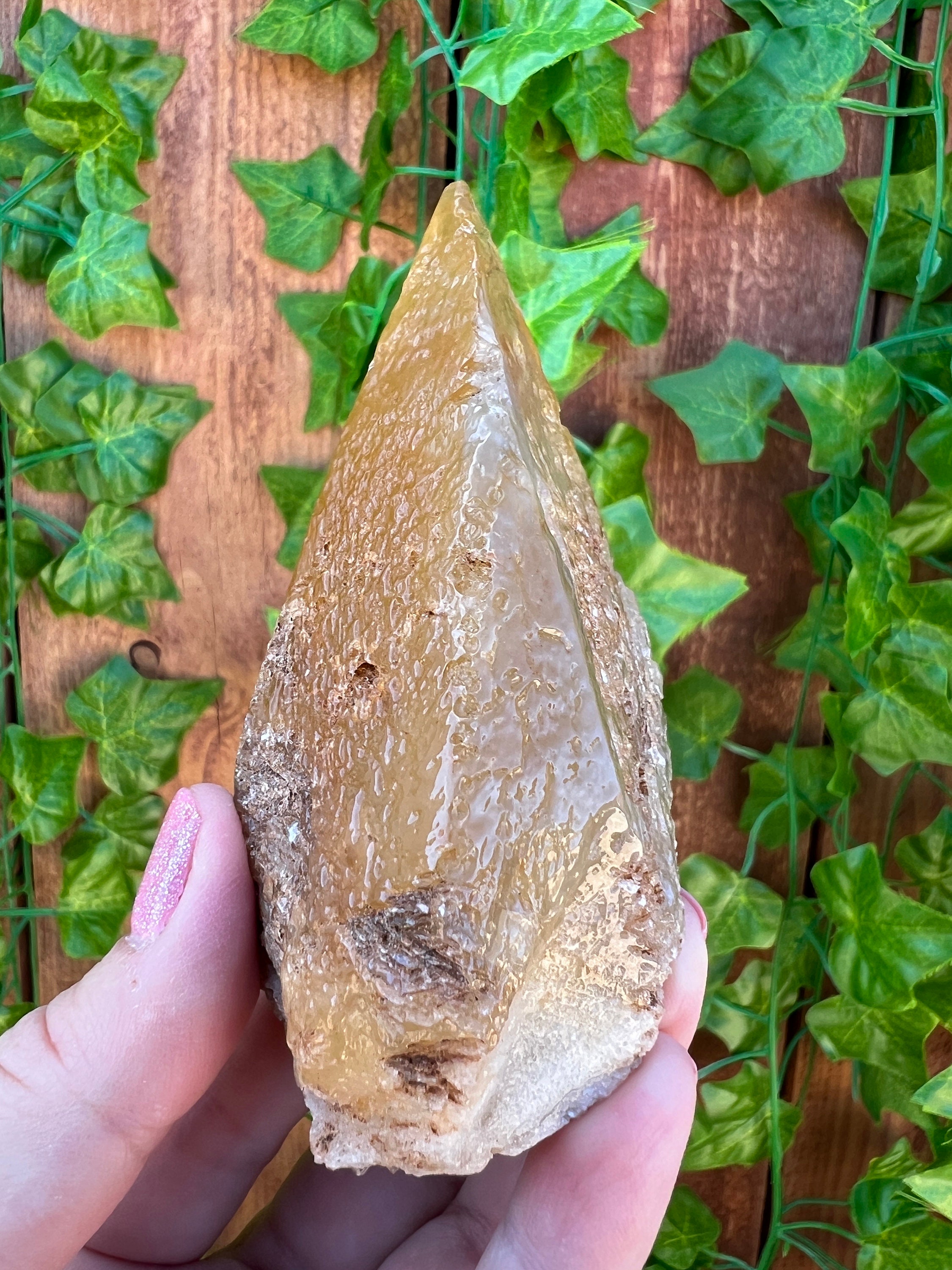 7.55 Oz. Large Golden Calcite From Erich Region Morocco. Dogtooth ...