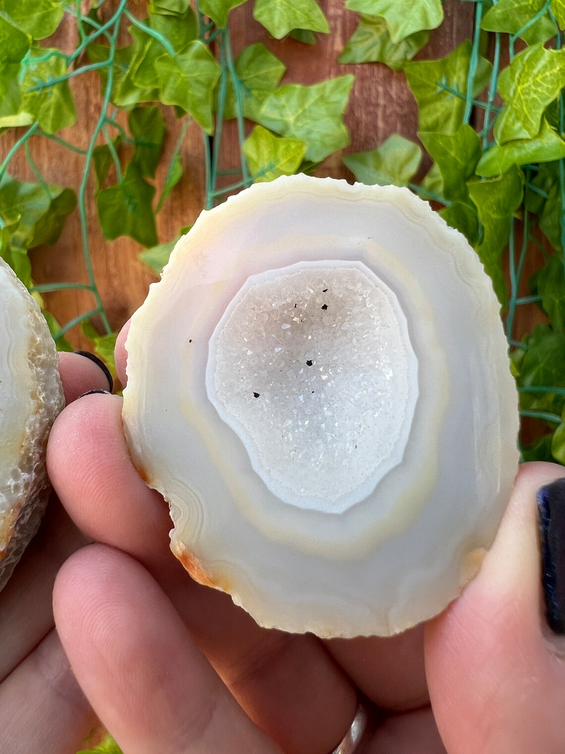 3.96 Oz. Geode Cut in Half. Geode Pair. Polished Geode With Quartz ...