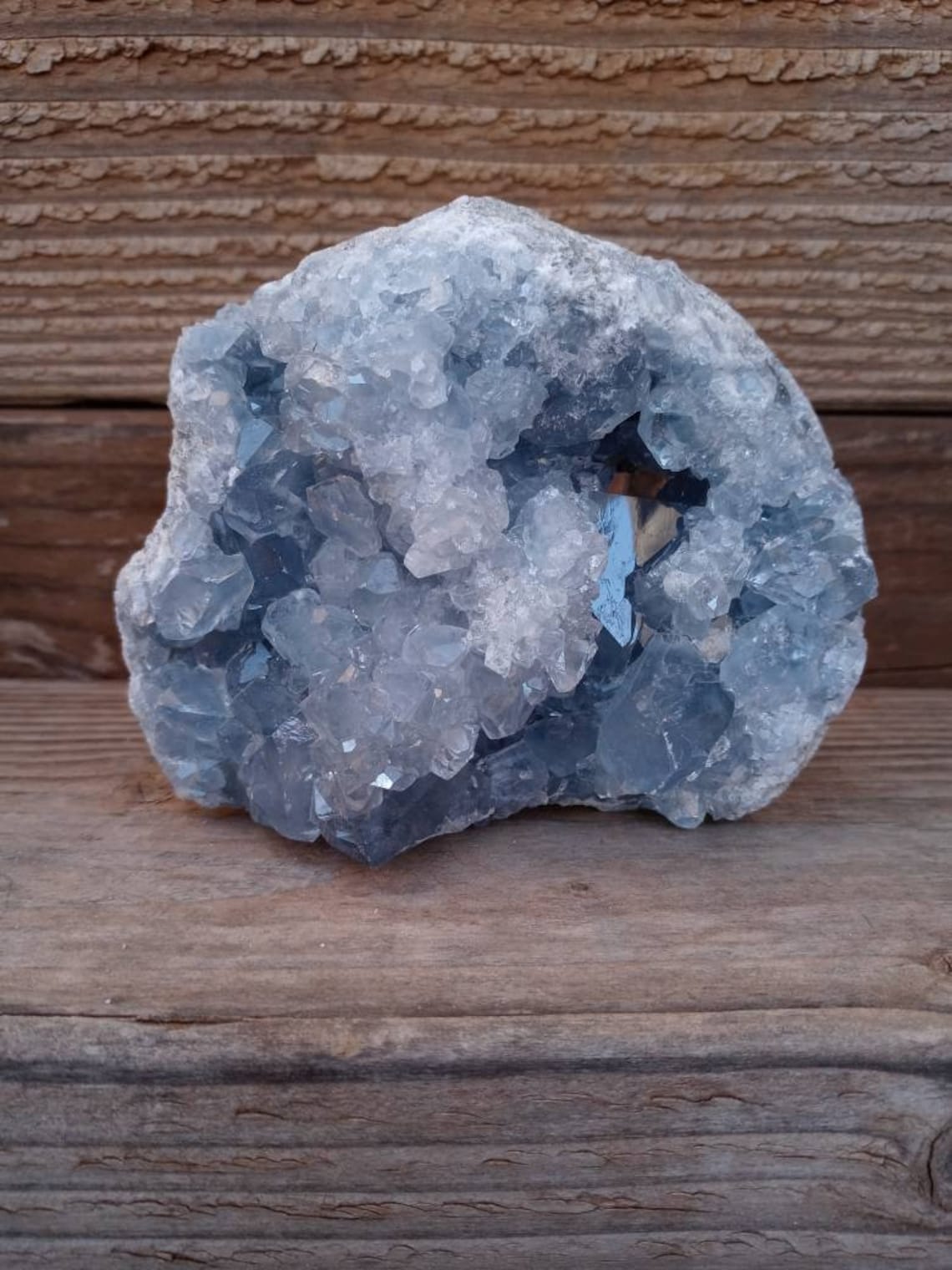 1.72 lb Raw Celestite Crystal Cluster. Blue Celestite Geode. | Etsy